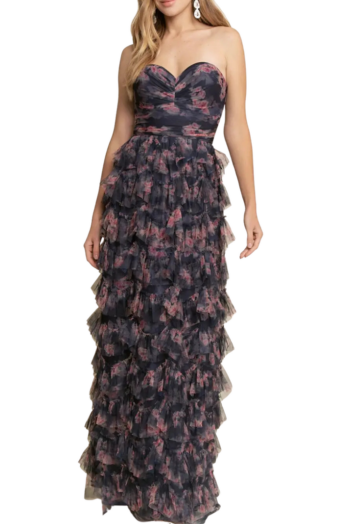 Strapless Floral Gown – Fashion Forum