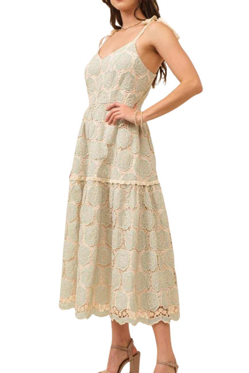 Embroidered Midi Dress – Fashion Forum